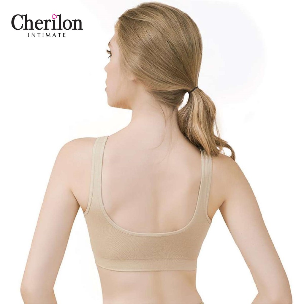 [ สุดคุ้ม 4 ตัว ] Cherilon Sport Bra เชอรีล่อน สปอร์ตบรา นุ่ม กระชับ เก็บเนื้อใต้วงแขนและแผ่น ...