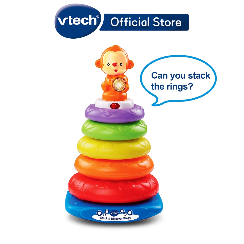 VTech Stacking Toys with Sounds Music Stack Discover Rings Baby 6-36 ปี ...