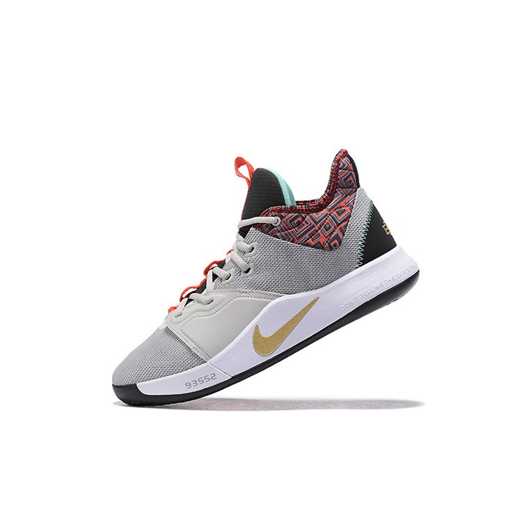 X รองเท้าบาสเก็ตบอล Nike Paul George รุ่นที่ 3 pg3 NASA Grey White 40 ...