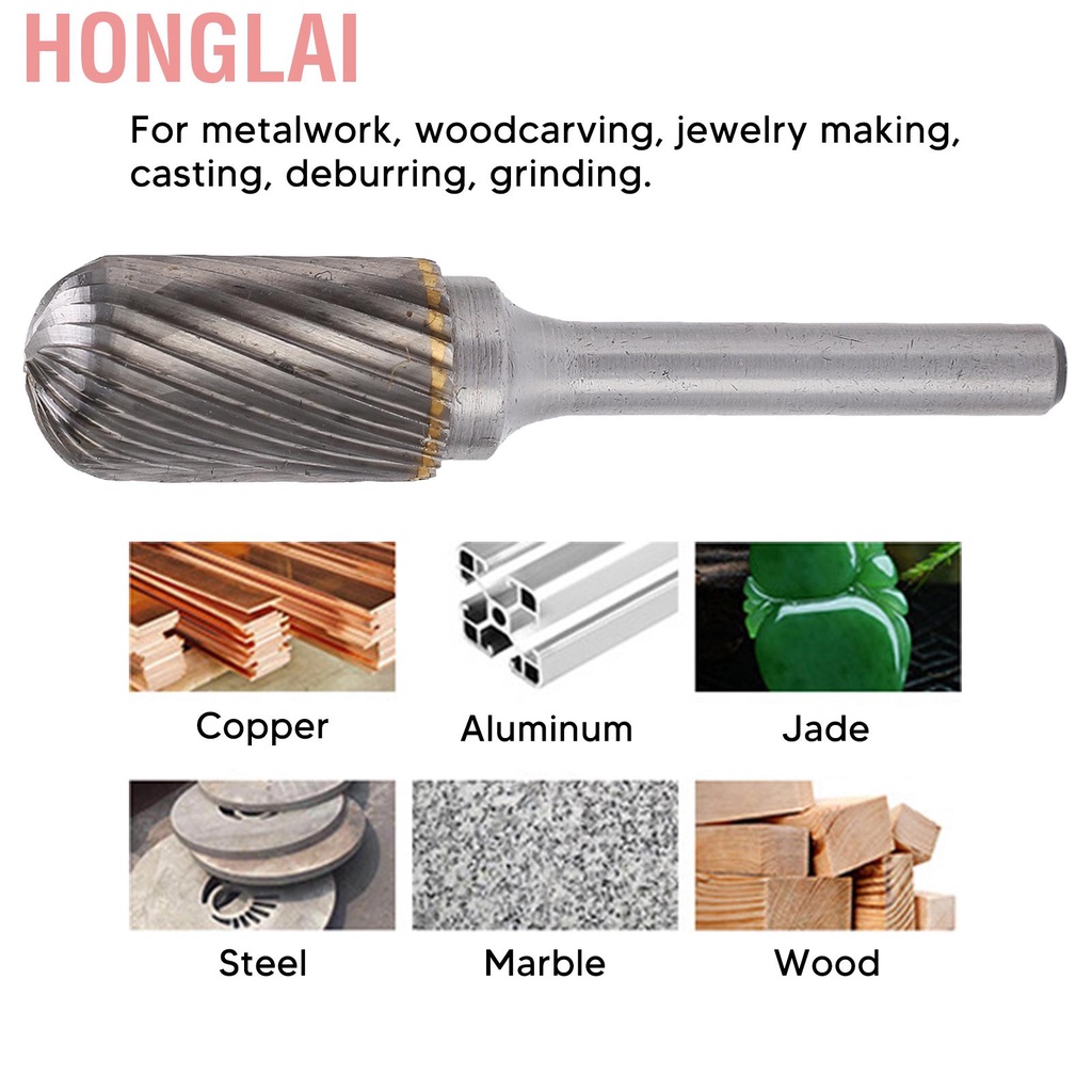 Honglai Carbide Burr Rotary File Single Cut Die Grinder Tool for Metal ...
