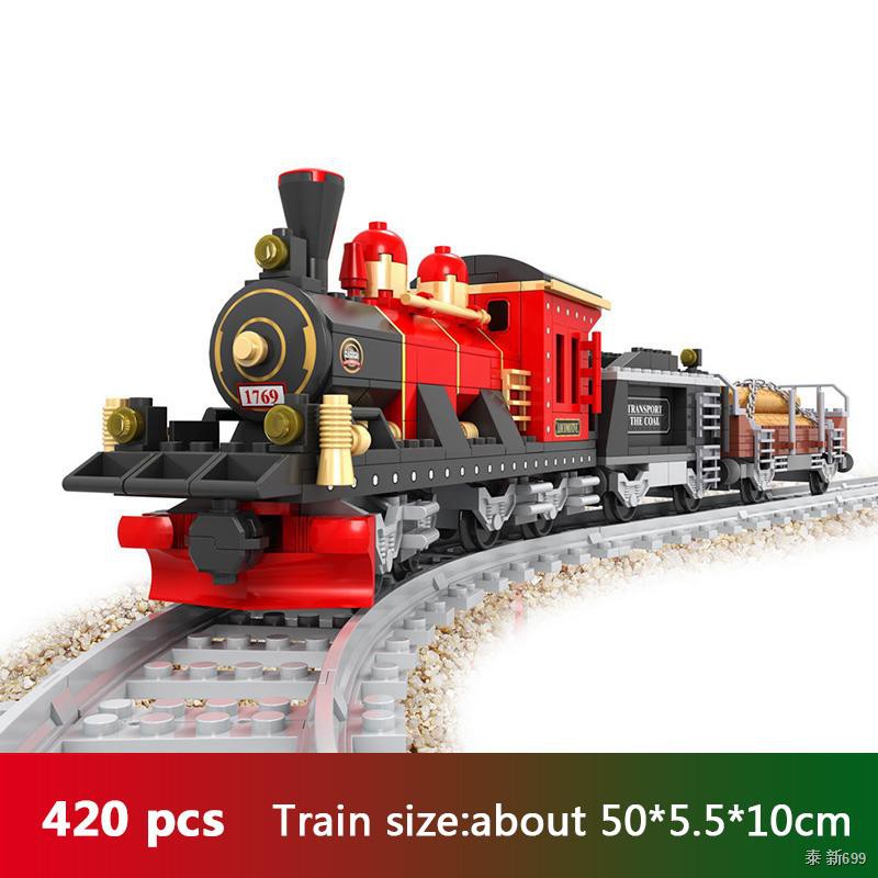 Ausini City Train Model Building Blocks Wagon Cargo Carriage Passenger ...