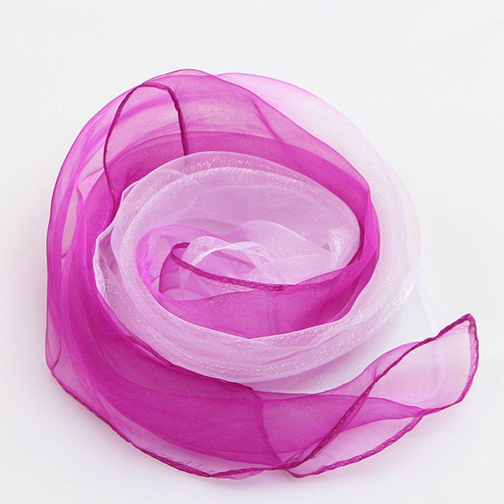 SIMPLE Solid Color Gradient Color Dancing Scarf for Handbag Dance ...