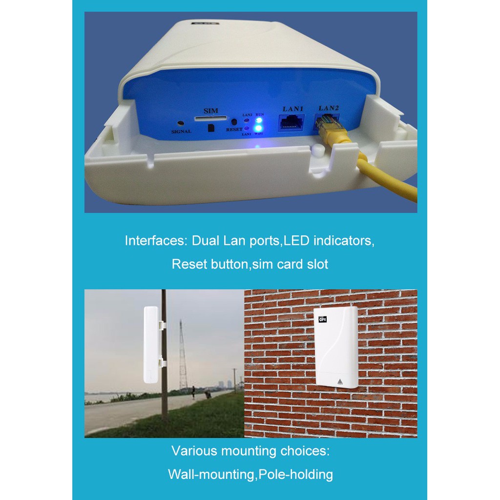 4G CPE Router Outdoor 150Mbps ใส่ซิมปล่อย Wifi รองรับ 4G ทุกเครือข่าย ...