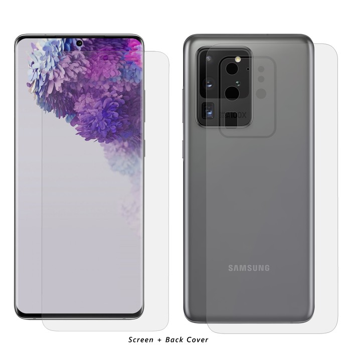 Premium Back Cover Screen Protector Matte Guard For Samsung S20 UltraB ...