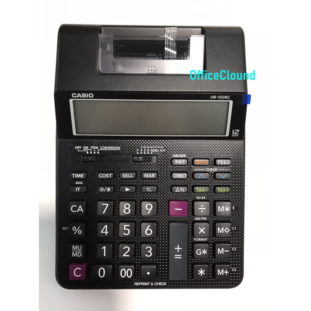 HR-100RC เครื่องคิดเลขพิมพ์กระดาษ Casio 12 หลัก ของแท้ ของใหม่ ประกัน ...