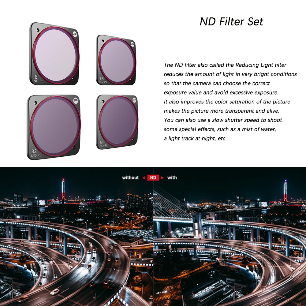 กล้องกรองPGYTECH dji Action 2 Filter UV CPL ND 8 16 32 64 ND-PL Camera ...