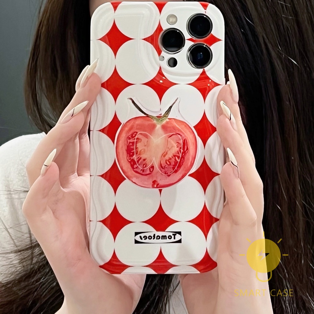 For เคสไอโฟน 13 Pro Max Airbag IMD with Tomato Popsocket เคส Phone Case ...