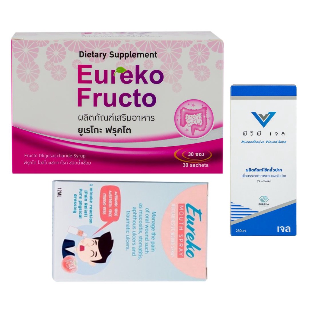 Set สุดคุ้ม Eureko Mouth Spray PVP Gel Eureko Fructo - genki__house ...