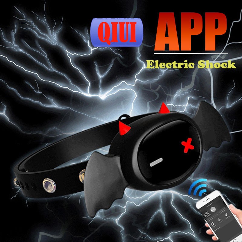 QIUI_Little_Devil_ไฟฟ้า_Shock_Collar_APP_ควบคุม_Choker_ของเล่นเร้า ...