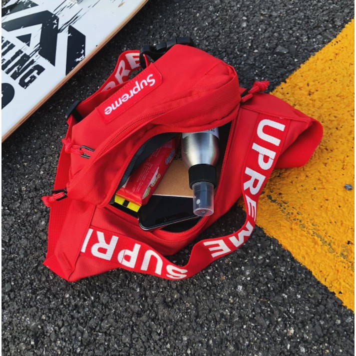 กระเป๋าคาดดอก Supreme 4 สี ผ้าแคนวาส มีหลายช่อง ใส่อขงได้เยอ