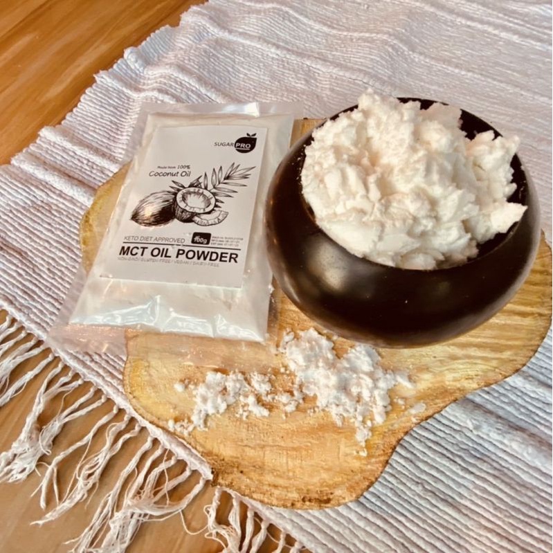 MCT OIL POWDER น้ำมันมะพร้าวสกัดเย็นชนิดผง 100g.ราคาถูกสุดเกรดดีสุด รสชาติอร่อยสุด ผงนำ้มัน ...