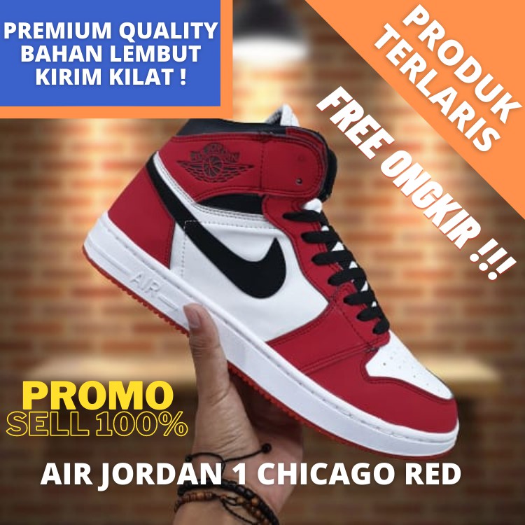 Nike Air Jordan 1 Chicago Red Shoes รองเท้าผ้าใบลําลองสําหรับผู้ชาย ...