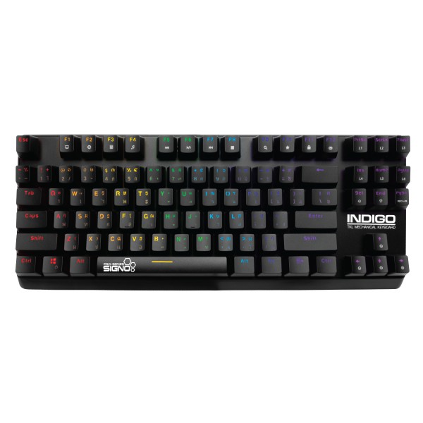 คีบอร์ดเกมมิ่ง RGB TKL KB-718 Indigo ขนาด 70 Mechanical Keyboard Blue ...