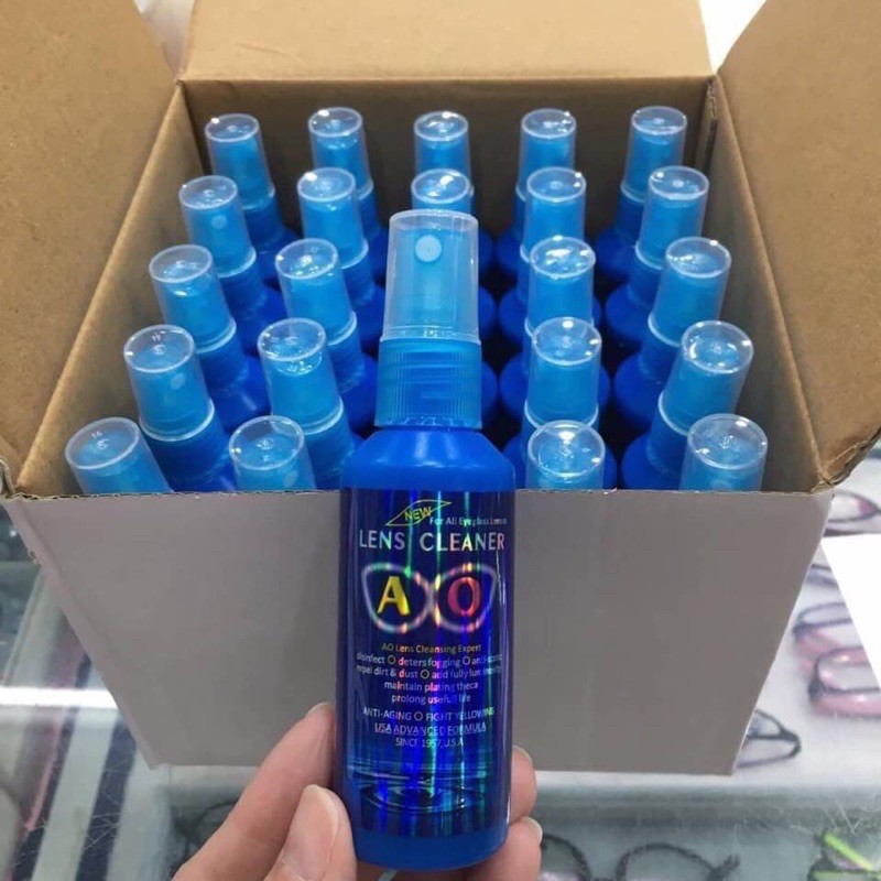น้ำยาเช็ดเลนส์ น้ำยาเช็ดแว่น AO Blue Lens Cleaner(แถมผ้าเช็ดเลนส์1ผืน ...