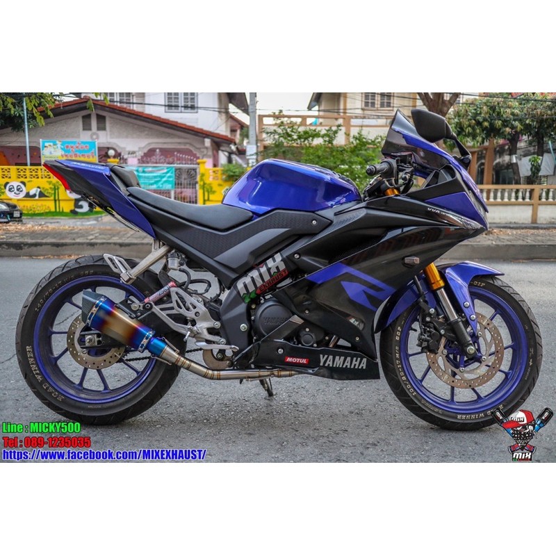 ชุดท่อแต่ง MT15 R15 ตัวใหม่ Full system ปลายท่อทรง shorty ตัวเล็ก 14 ...