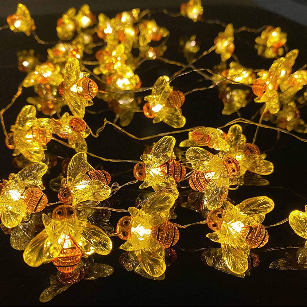 204M 40 Led Honey Bee Fairy String Light USBBattery Powered With Remote ...