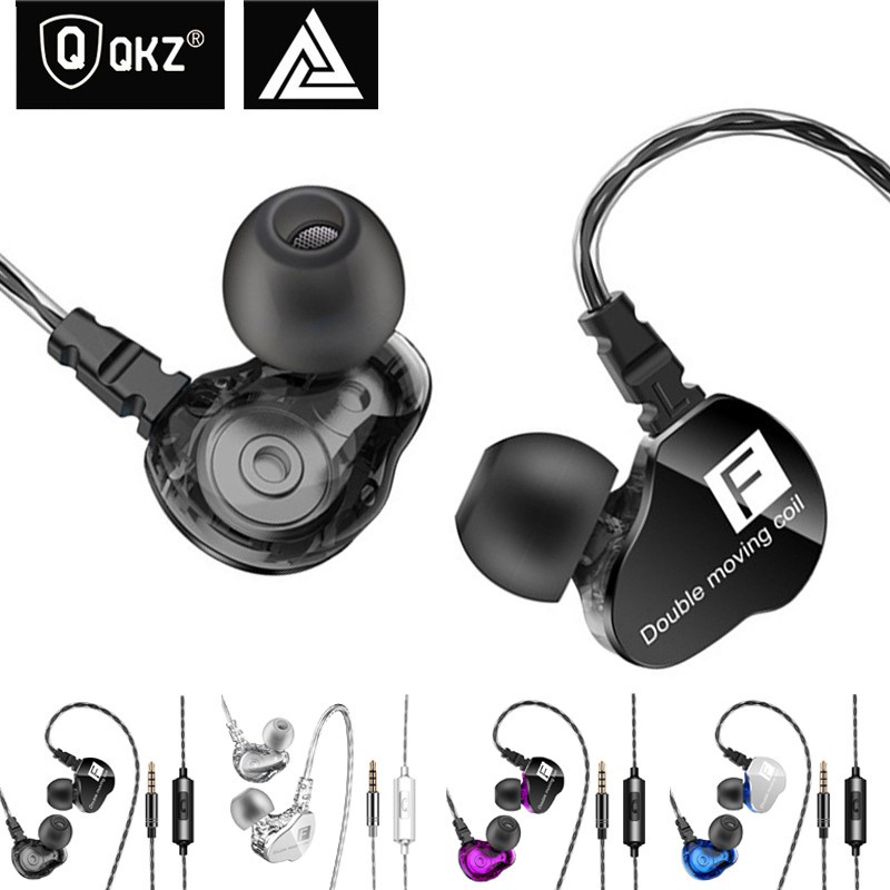 QKZ CK9 Dual Dynamic Driver Deep Bass In-Ear Headphones HiFi Stereo ...