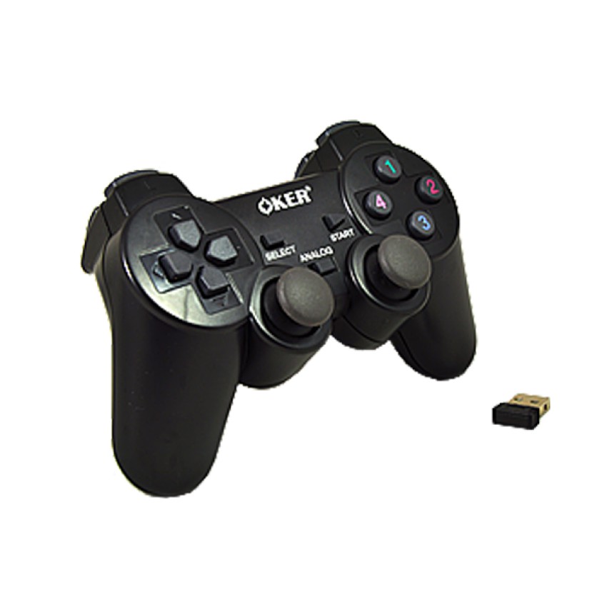 OKER W76 Gaming Joy Controller Wireless จอยเกมมิ่งไร้สาย สำหรับ PC/PS3 ...