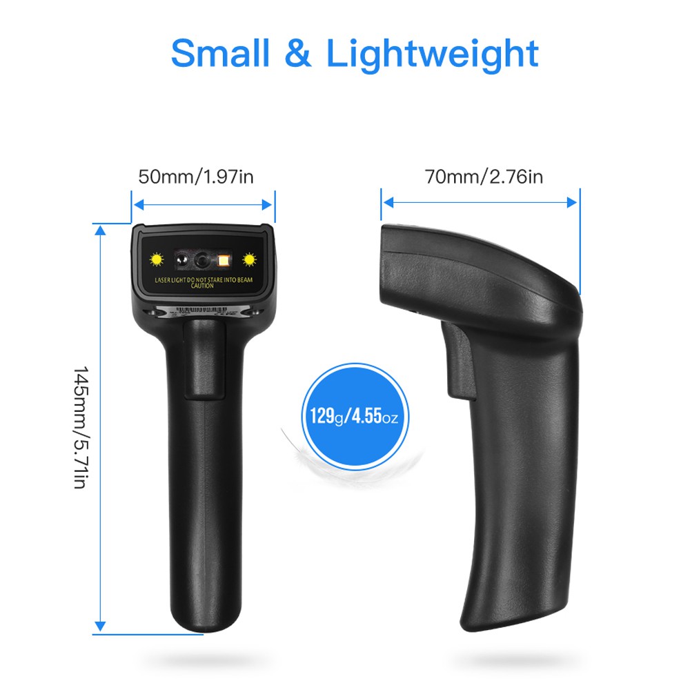 Bluetooth Barcode Scanner Symcode Wireless USB Barcode Scanner - 2.4GHz Handheld CCD Reader For ...