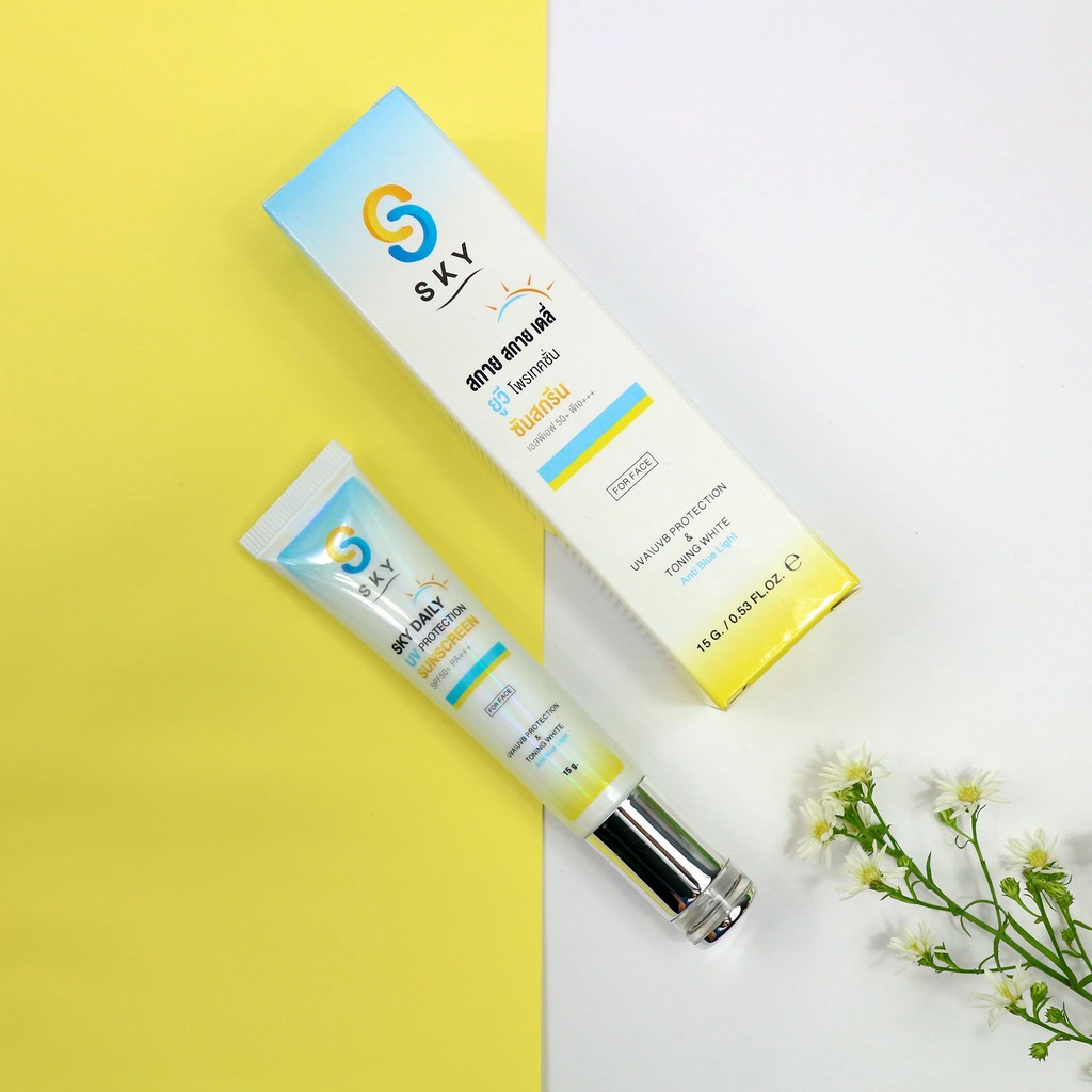 Sky Daily UV Protection Sunscreen SPF50 PA 15g ครีมกันแดด - castlec ...