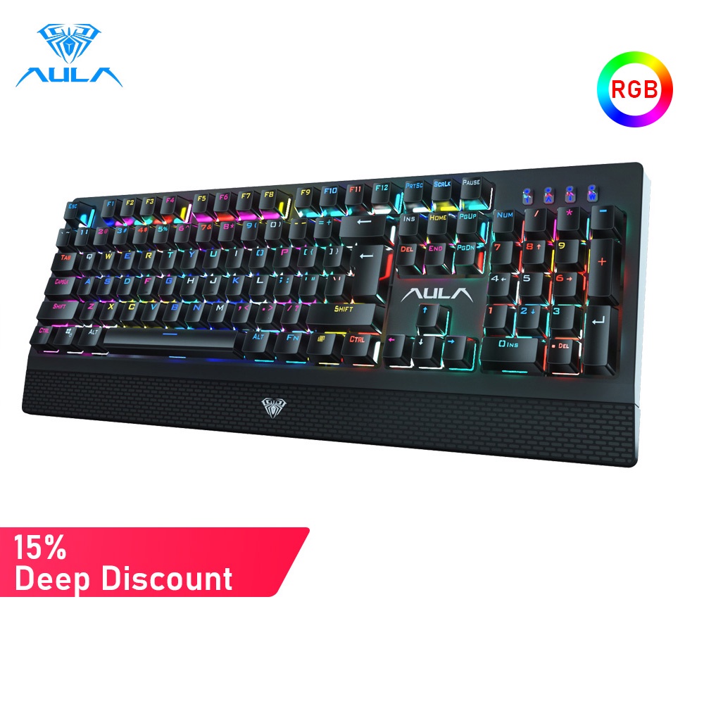 aula 2018 freedom wing full rgb คีย์บอร์ดคอมพิวเตอร์ 104 ปุ่ม ...