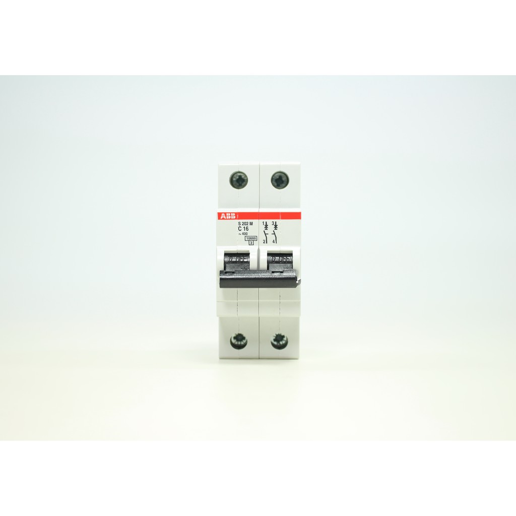 MCB ABB รุ่น S202M-C16 2P 16A 10kA 2CDS272001R0164 เซอร์กิตเบรกเกอร์ เอบีบี เซอร์กิตเบรกเกอร์ ...