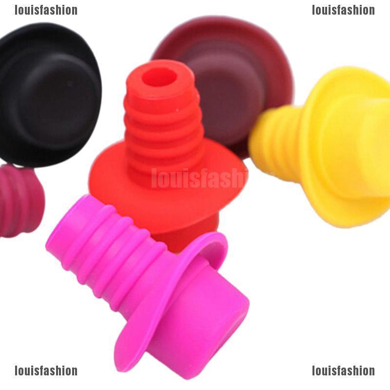 thro Sillicone Wine Stopper Champagne Top Hat Wine Bottle Stopper jelly ...