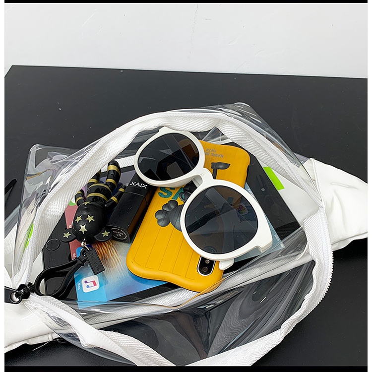 Iug Ulzzang กระเป๋าคาดอก Pvc กันน้ํา และใส แฟชั่นสําหรับผู้ชาย - hjxhl1 ...