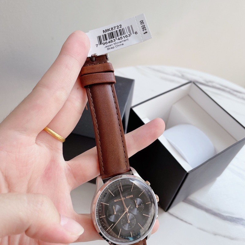 ผ่อน0%~แท้100%???? นาฬิกาข้อมือ สายหนัง Michael Kors Sutter MK8722 ...