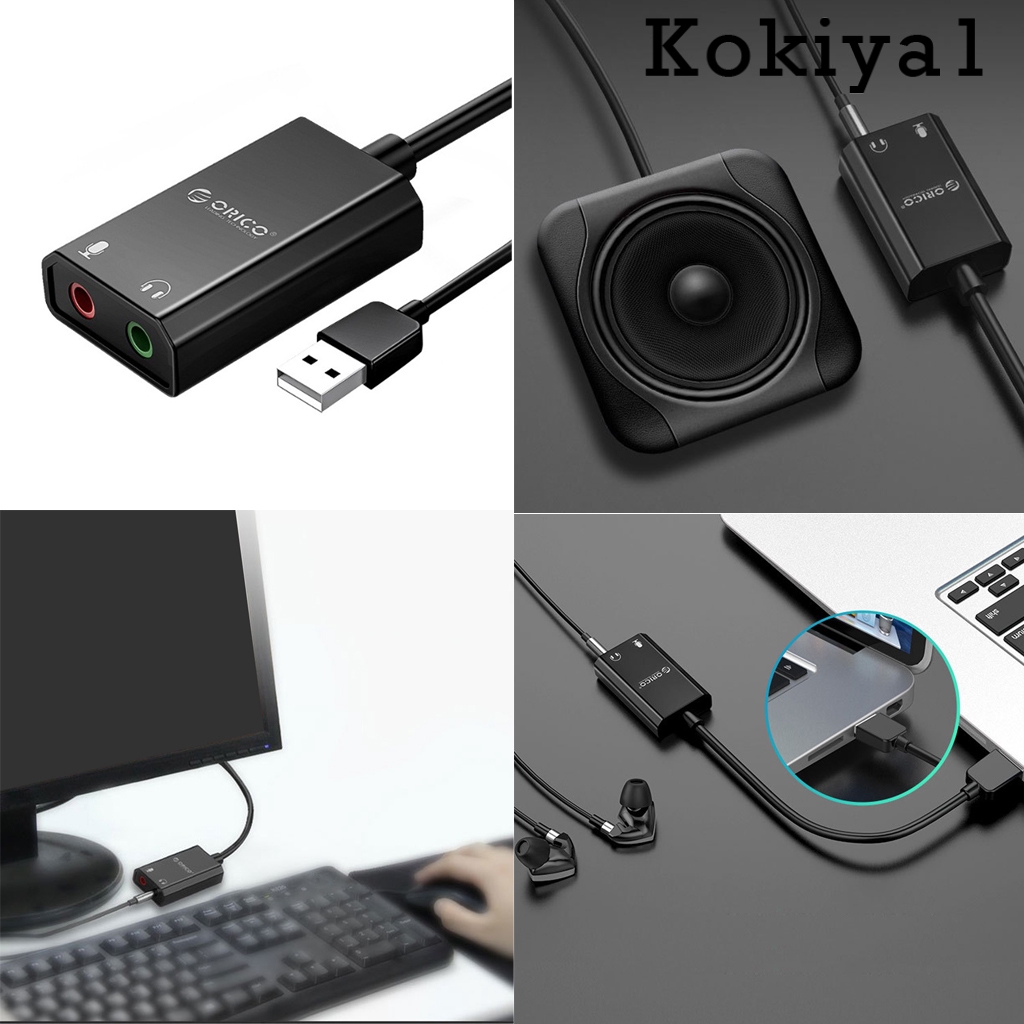 ( Kokiya 1 ) อะแดปเตอร์การ์ดเสียง Usb To 3 . 5 มม . External Sound Card ...
