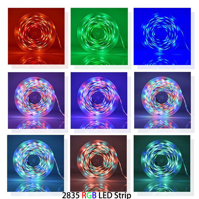 Dc 12v 10 M 5050 Rgb & 2835 Rgb สายไฟ Led กันน้ํา+รีโมทควบคุม 44 คีย์ ...