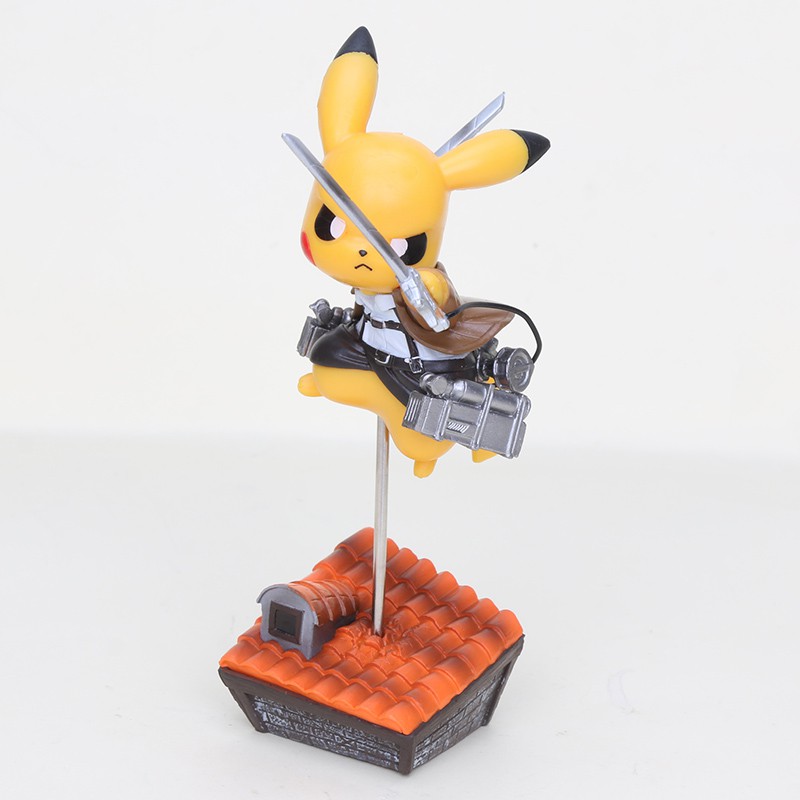 14cm Attack on Titan & Pikachu Cosplay Shingeki no Kyojin Poke PVC ...