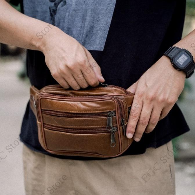 กระเป๋าคาดเอว หนังวัวแท้ สําหรับผู้ชาย - LKA - 1 - ilham78io1p.th ...