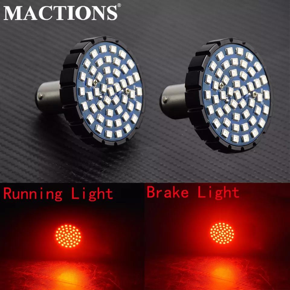 Motorcycle 1157 Bullet Red LED Brake Light Running Light For Harley ...