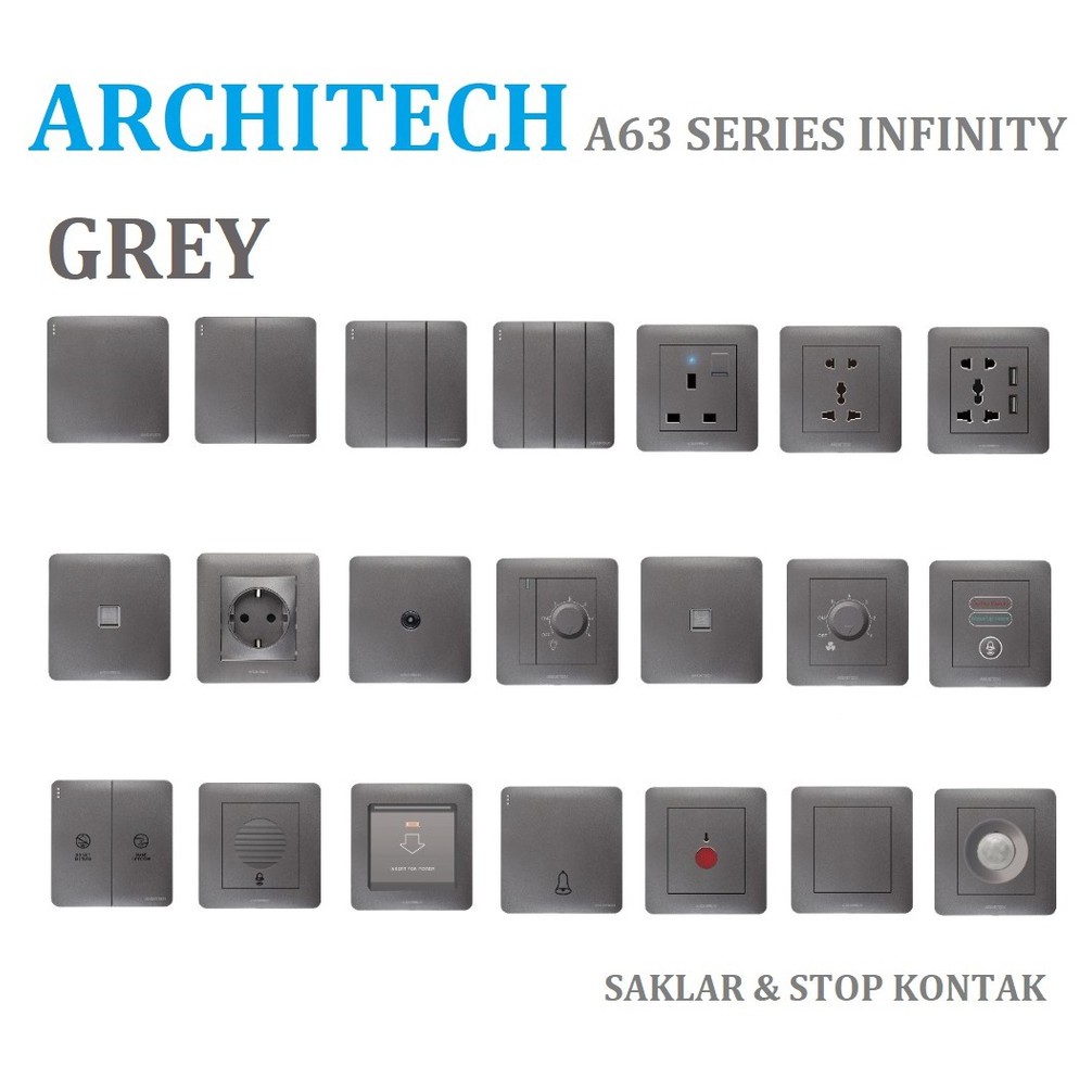 Architech Gray A63 Infinity สวิทช์ / ซ็อกเก็ต / สวิทช์ / สวิทช์บ้าน ...