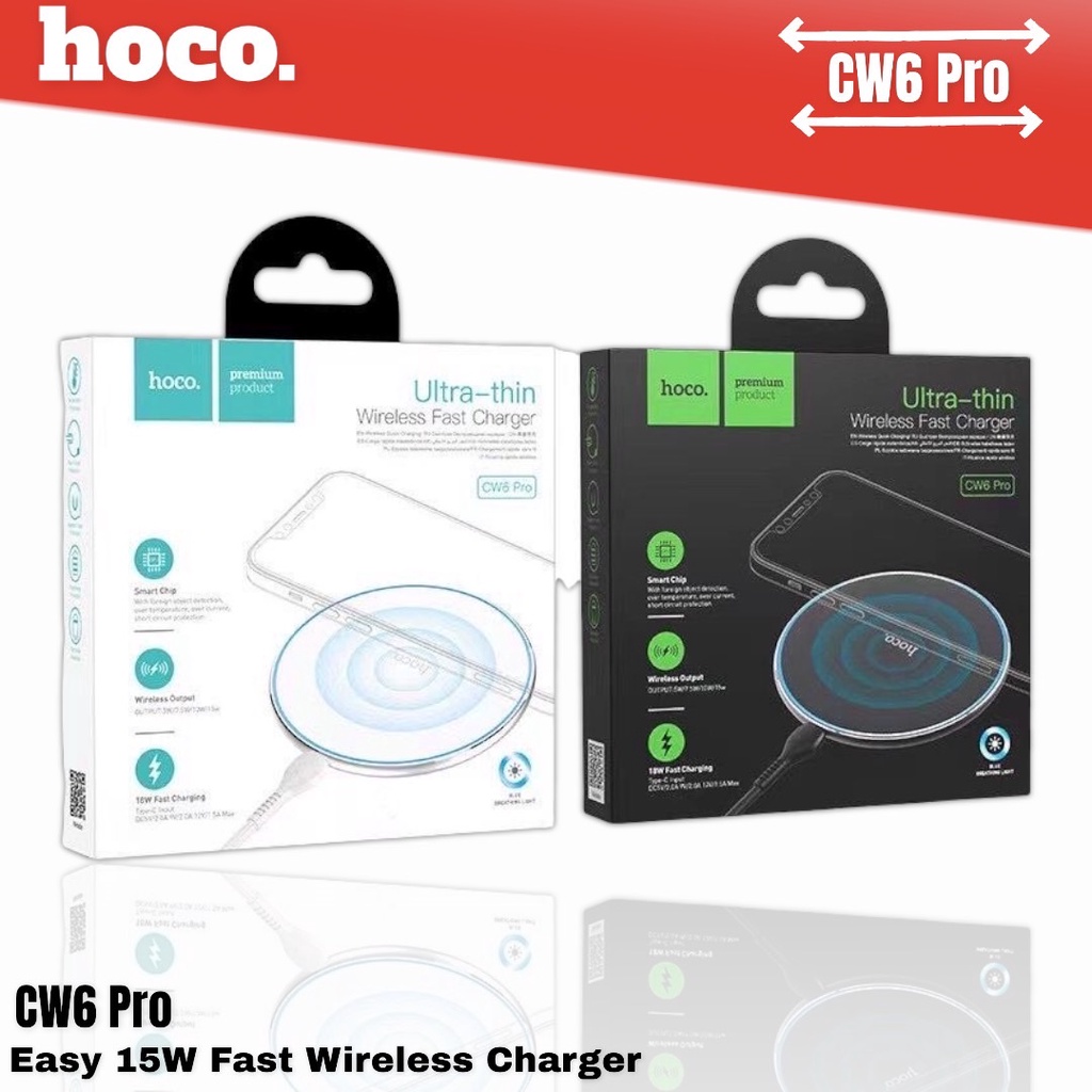 แท่นชาร์จไร้สายhoco แท้ Wireless Charger : CW6 Pro Easyสำหรับมือถือที่ ...