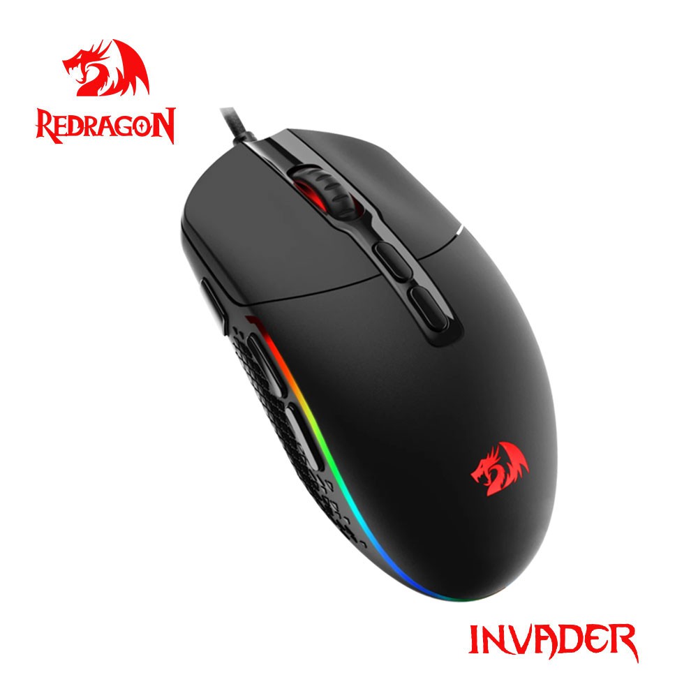 Redragon INVADER M719 RGB USB wired Gaming Mouse 10000 DPI programmable ...