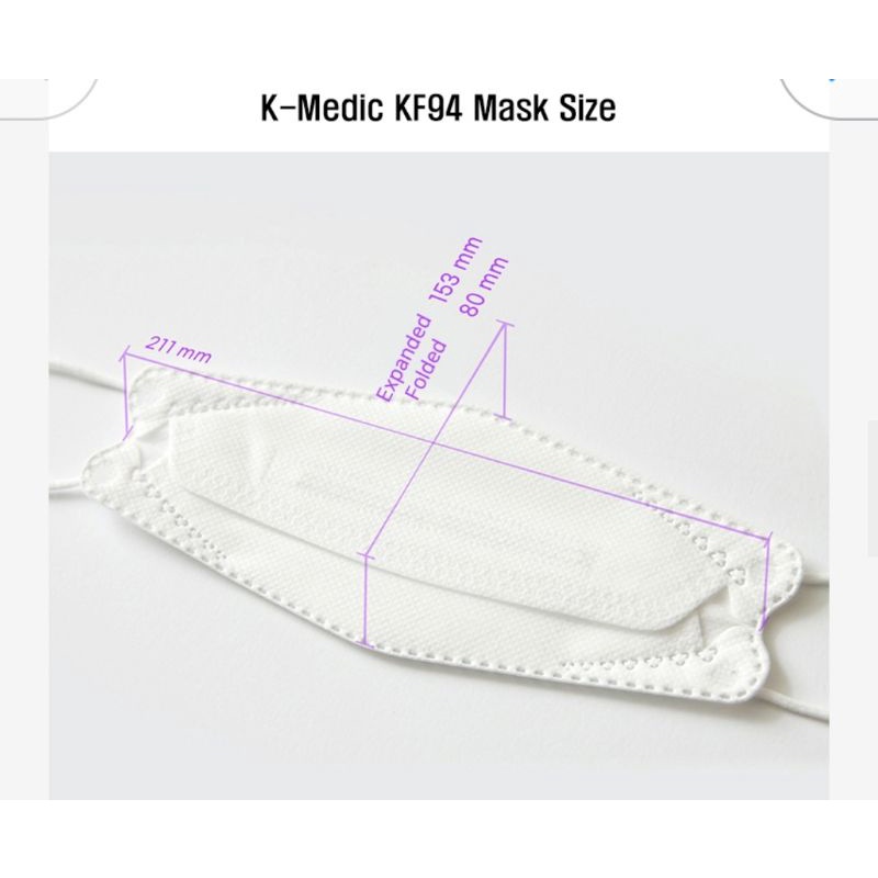 พร้อมส่ง K-medic mask ของแท้ KF94 แมสเกาหลี made in Korea 50 ชิ้น - healthyusagi - ThaiPick