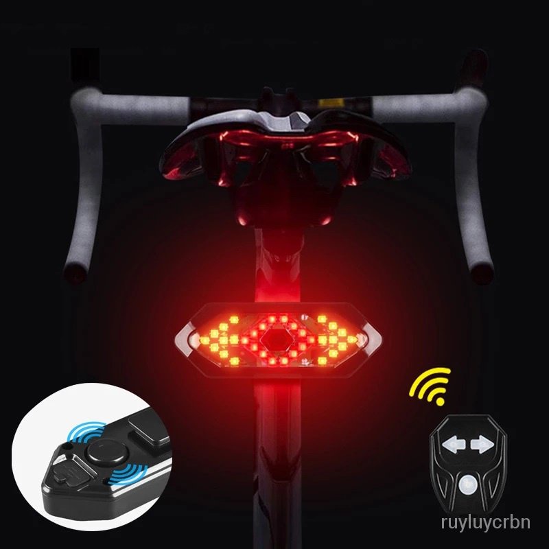 Bike Turn Signals Remote Control Bicycle Direction Indicator MTB LED ...