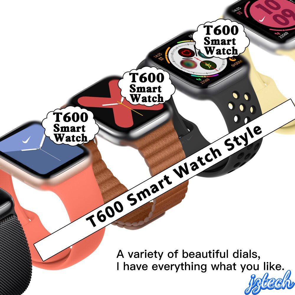 Smart Watch T600 Men Women Series 5 Heart Rate Monitor Fitness Tracker ...