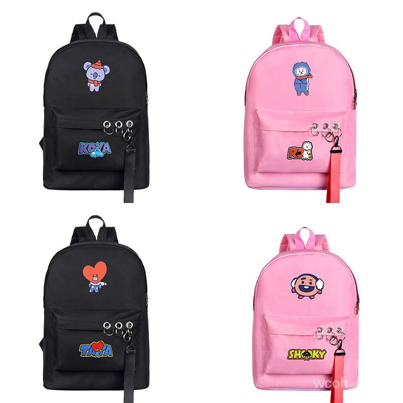 insBTS Bulletproof Youth League BT21 Backpack Korean Cute Student ...