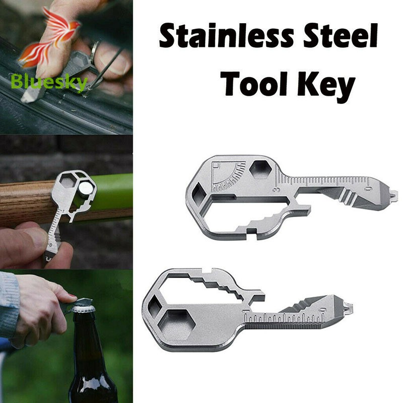Multi Tool Key Multi-Function Stainless Steel Bottle Opener Screwdriver ...