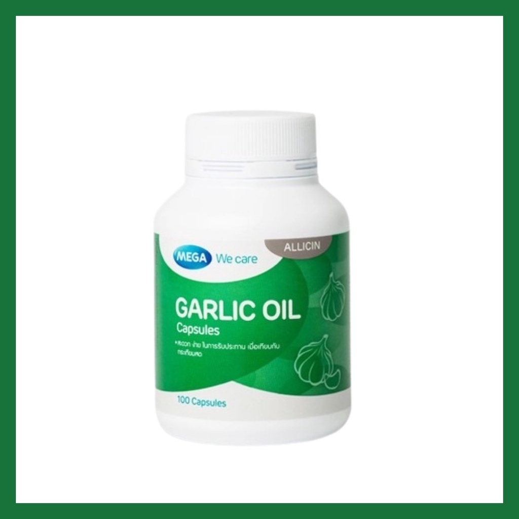 5952 Mega Garlic Oil เมก้า น้ำมันกระเทียม 100 Capsule exp.523 ...