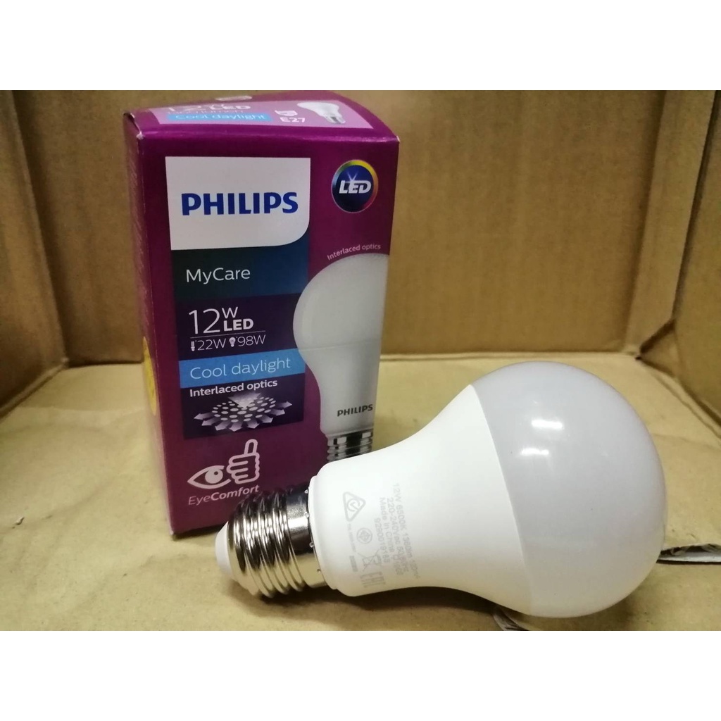 Philips หลอดไฟ LED Bulb Philips MyCare 12W E27 แสง Daylight | Shopee ...