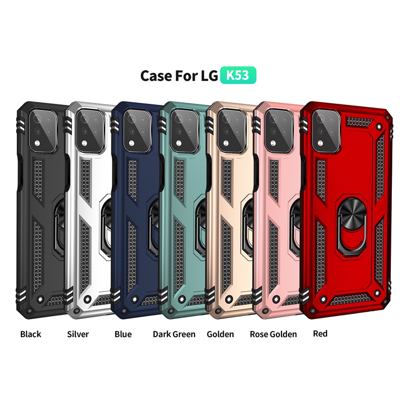 เคสโทรศัพท์มือถือ เนื้อแมตต์ กันกระแทก พร้อมขาตั้งแม่เหล็ก สําหรับ Lg K22 Plus K32 K52 K53 K92 ...