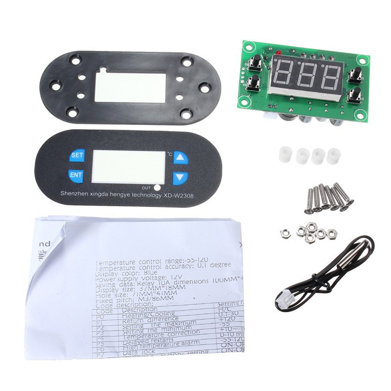DC อุปกรณ์ 12V Digital Thermostat Temperature Alarm Controller ...