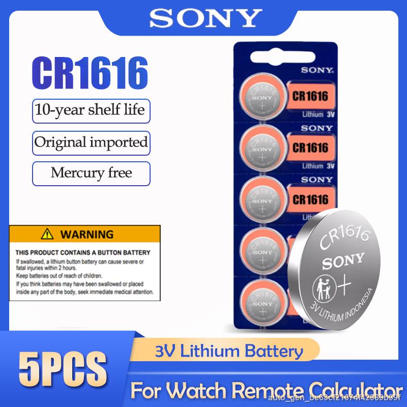 5Pcslot Sony CR1616 CR 1616 DL1616 ECR1616 LM1616 3V Lithium Battery ...