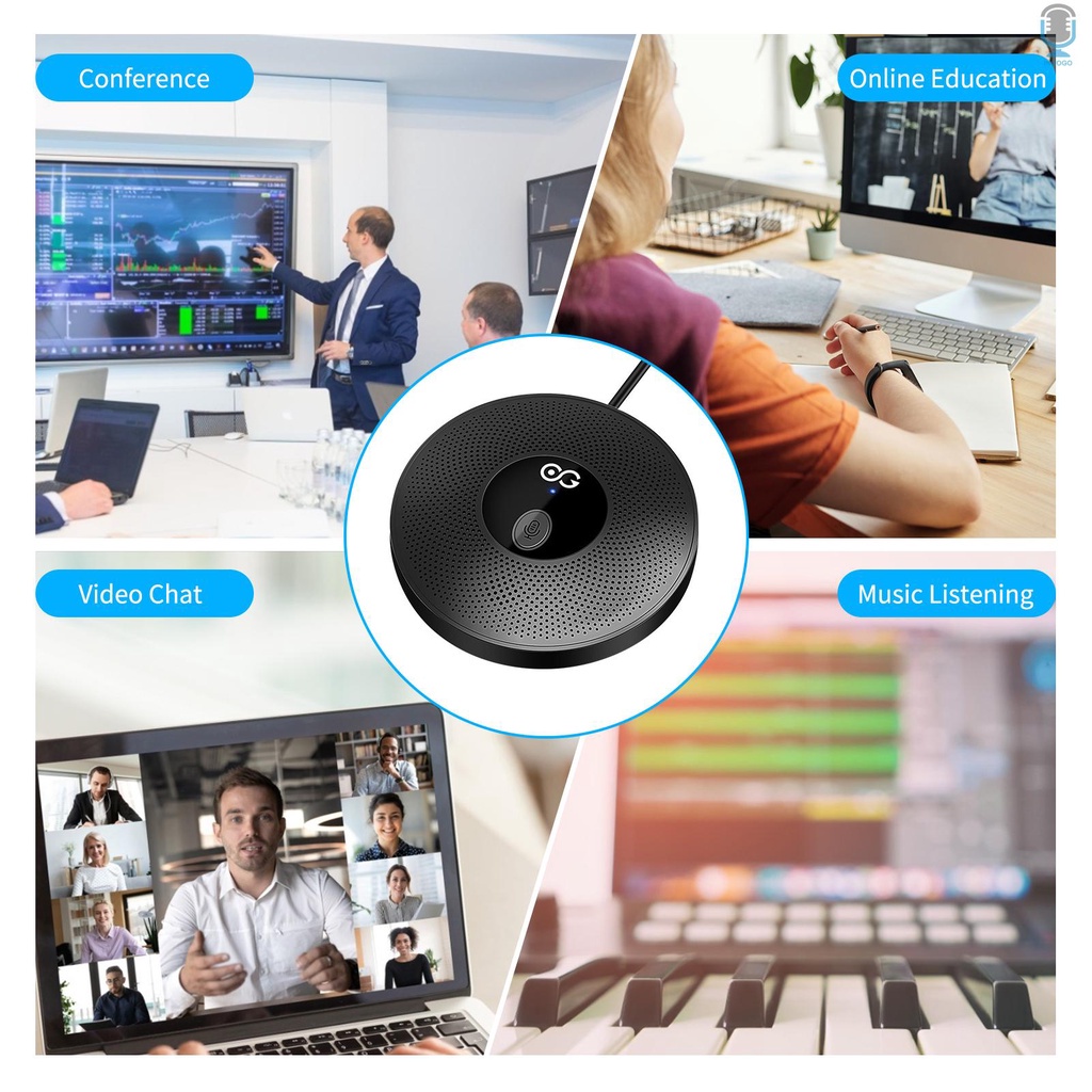 Desktop USB Microphone Computer PC Mic 360Omnidirectional Condenser ...