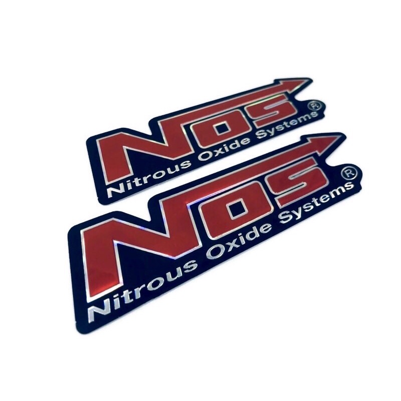 สติ๊กเกอร์ NOS สีแดง สติกเกอร์ แต่งรถ JDM Racing ติดรถ รถยนต์ รถ ...