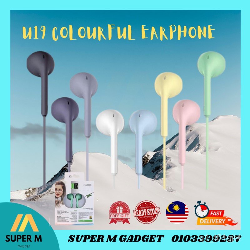 2021Macaron Inpods U19 U89 HIFI Stereo Sound Candy Wired Earphones 3 ...
